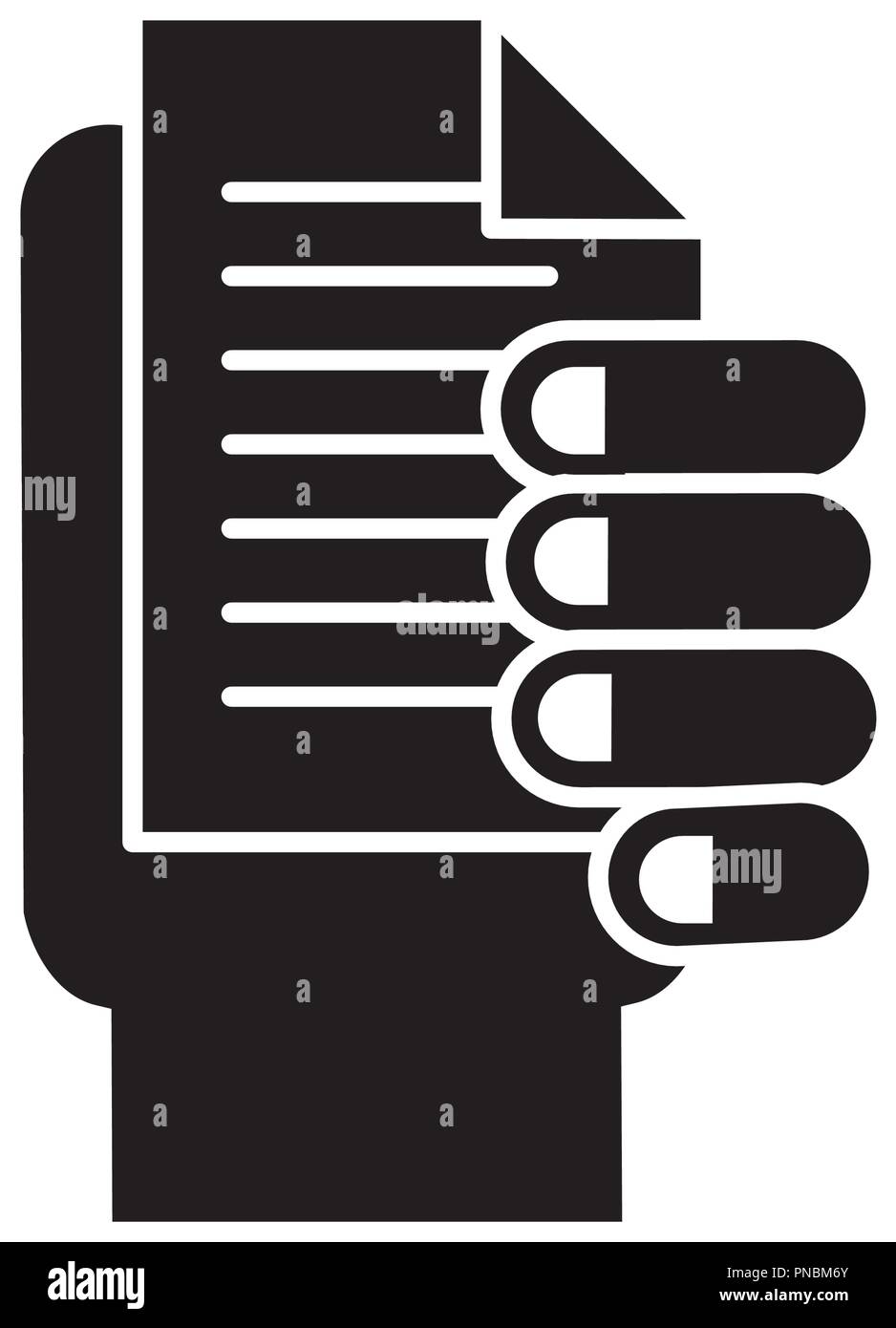 hand holding document paper text Stock Vector Image & Art - Alamy