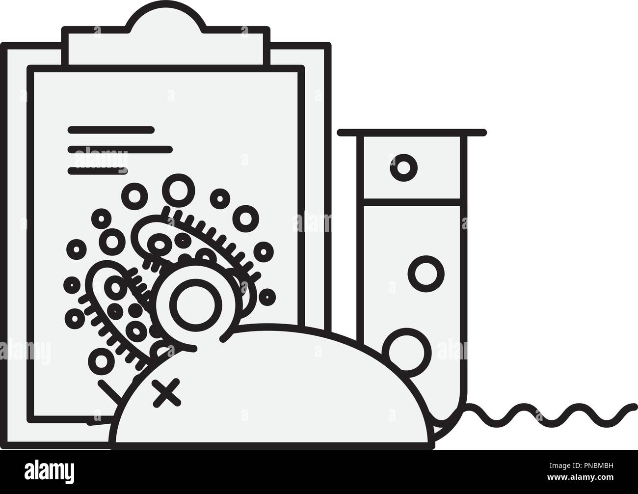laboratory rat clipboard analysis experiment test tube Stock Vector ...