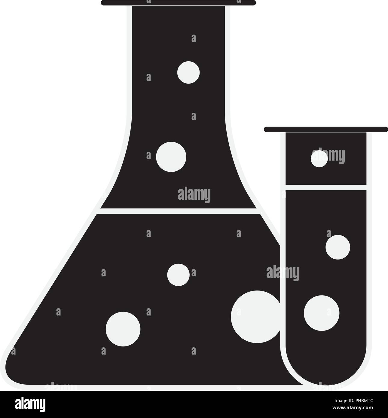 science laboratory test tube beaker flask Stock Vector Image & Art - Alamy