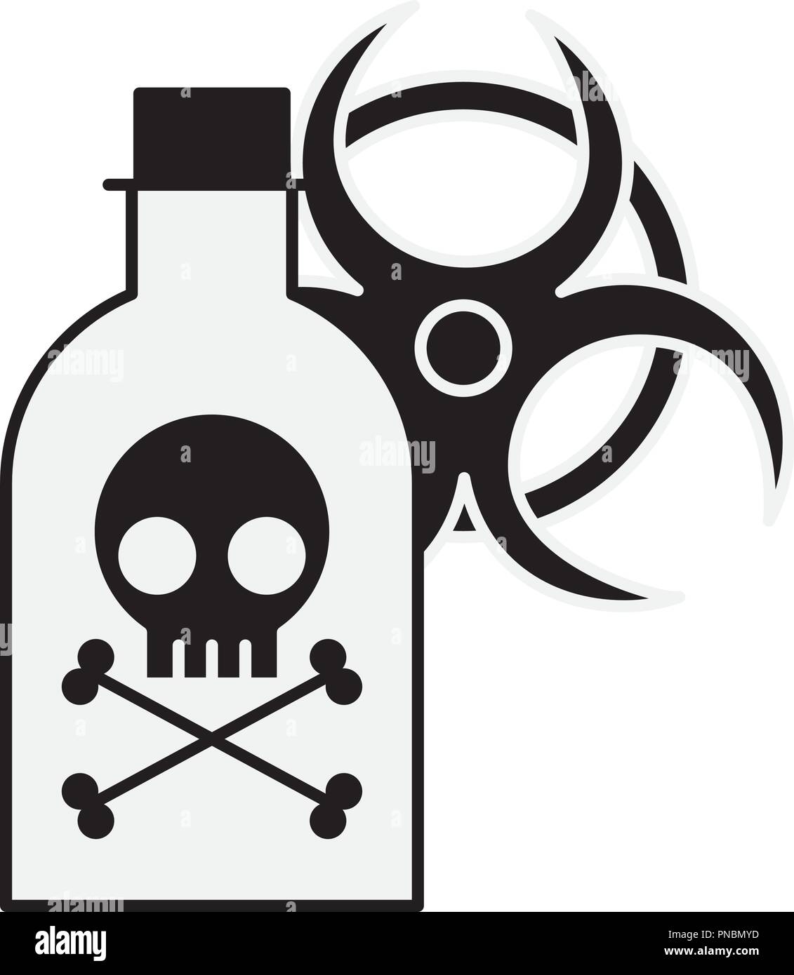 poison bottle hazard danger radiation sign Stock Vector Image & Art - Alamy