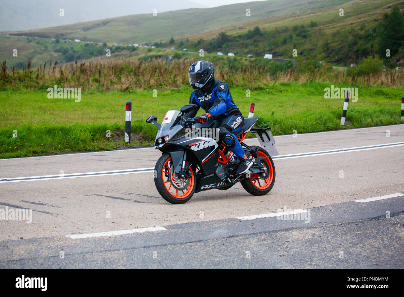 Motorbike in the Brecon Beacons Stock Photo - Alamy