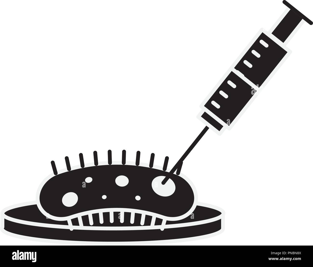 laboratory syringe inject bacteria discovery Stock Vector Image & Art ...