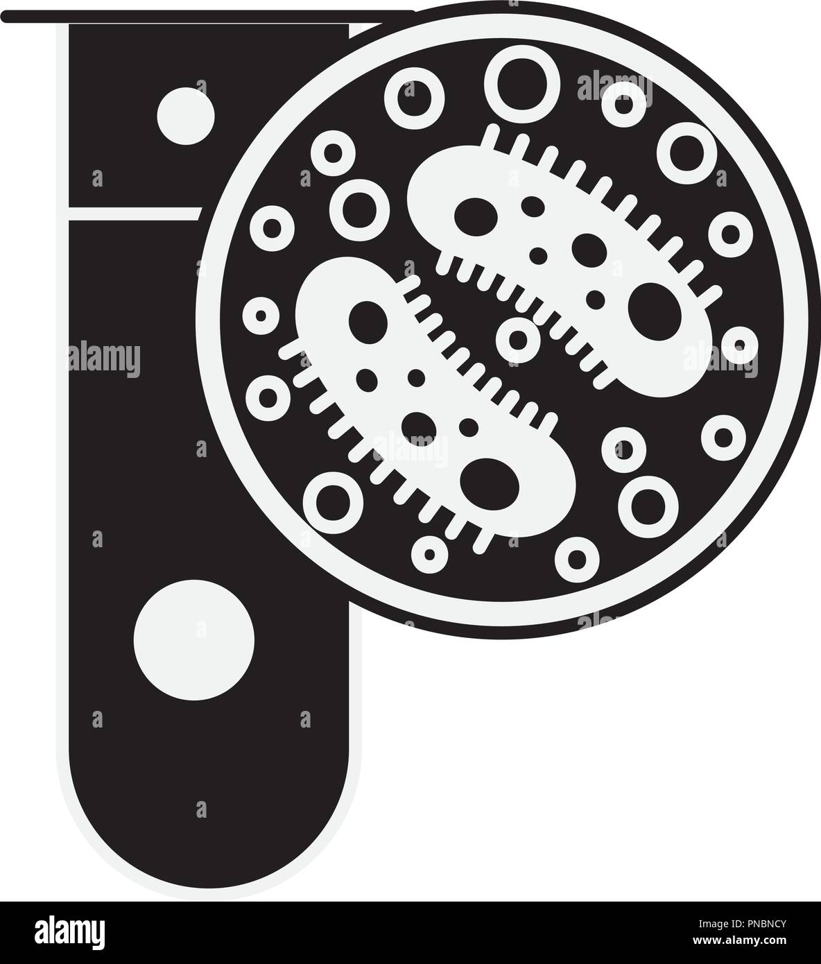 laboratory test tube bacteria virus science biology Stock Vector Image ...