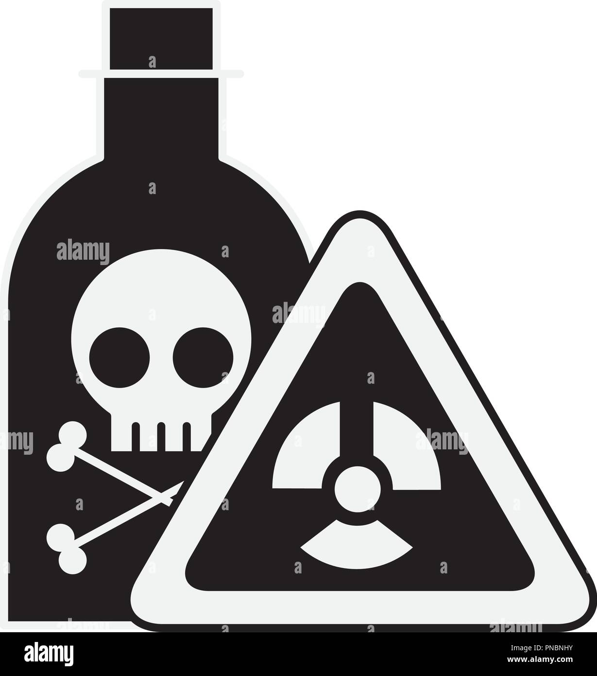 bottle poison laboratory danger board chemistry laboratory Stock Vector ...