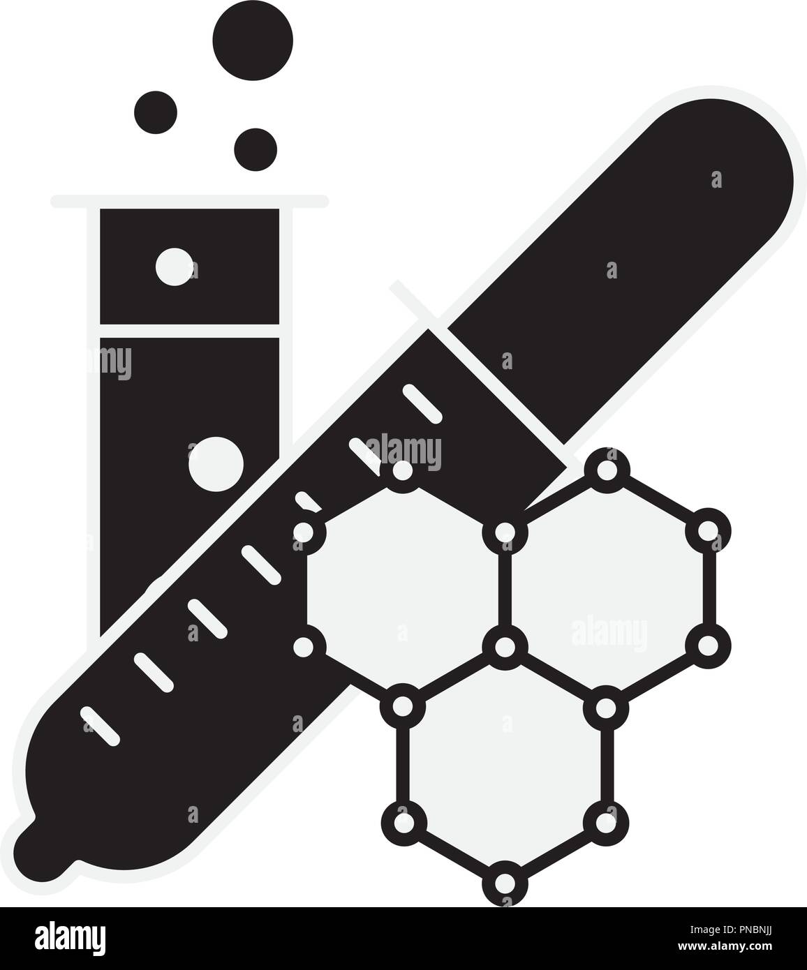 chemistry laboratory dropper test tube molecule Stock Vector Image ...