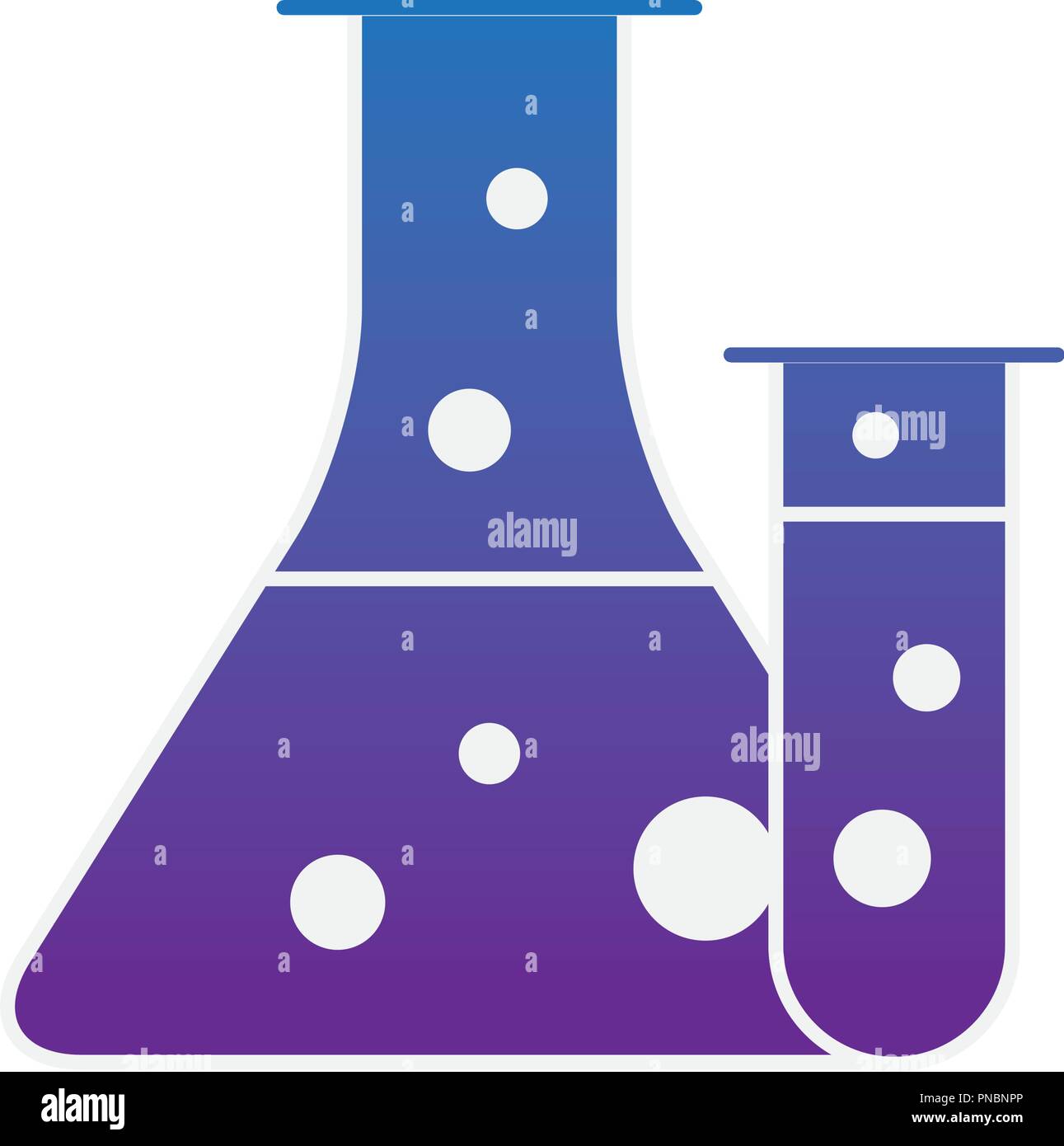 Neon science flask Stock Vector Images - Alamy