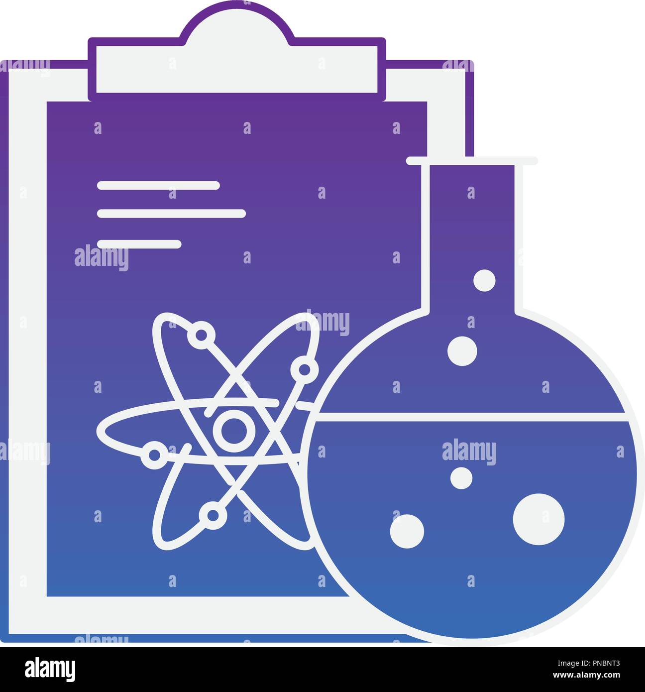 chemistry laboratory science clipboard atom test tube Stock Vector ...