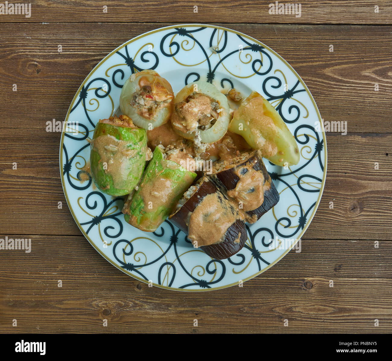 Iraqi Dolma , consisting of various stuffed vegetables. Middle Eastern ...