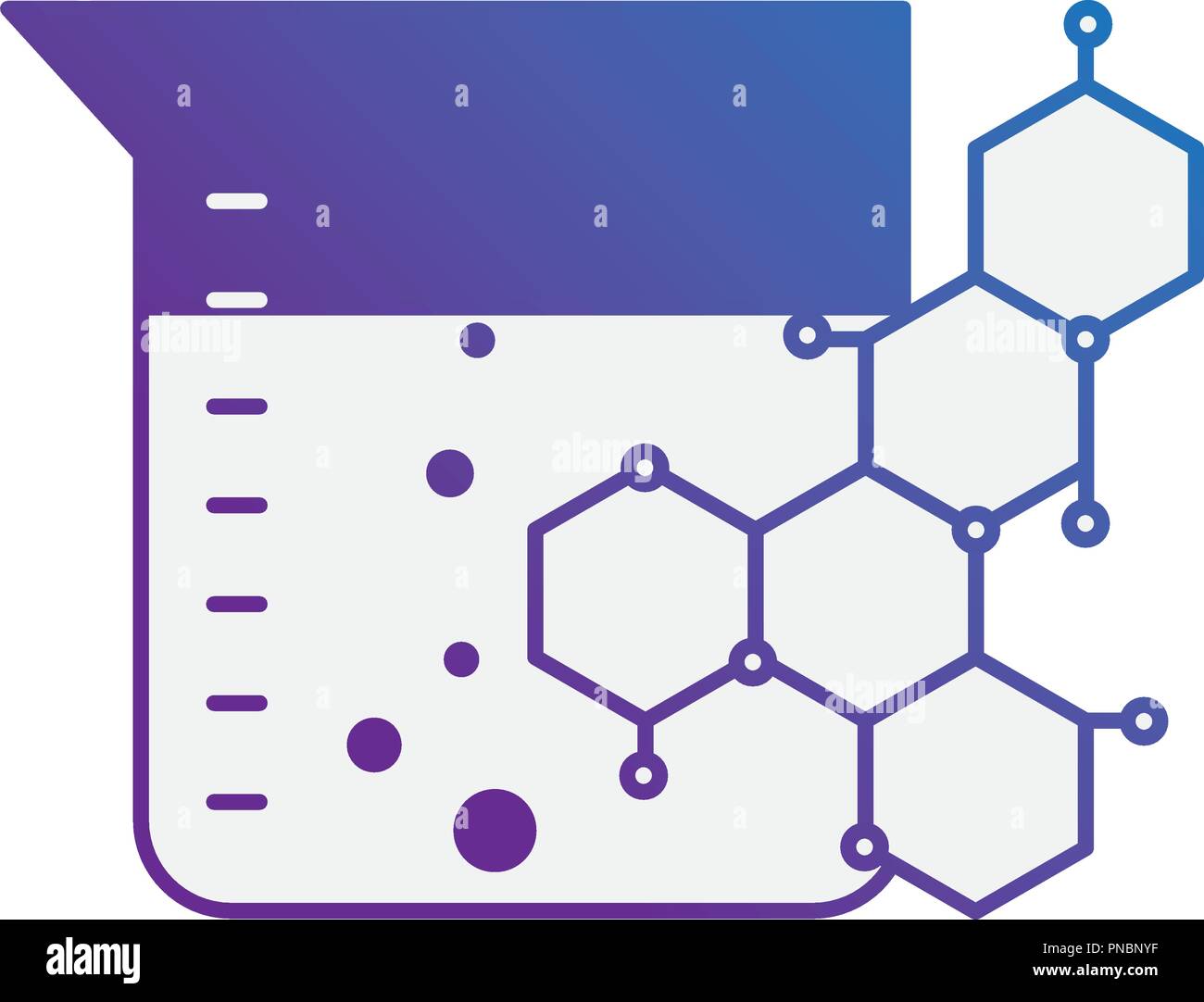 Neon science flask Stock Vector Images - Alamy