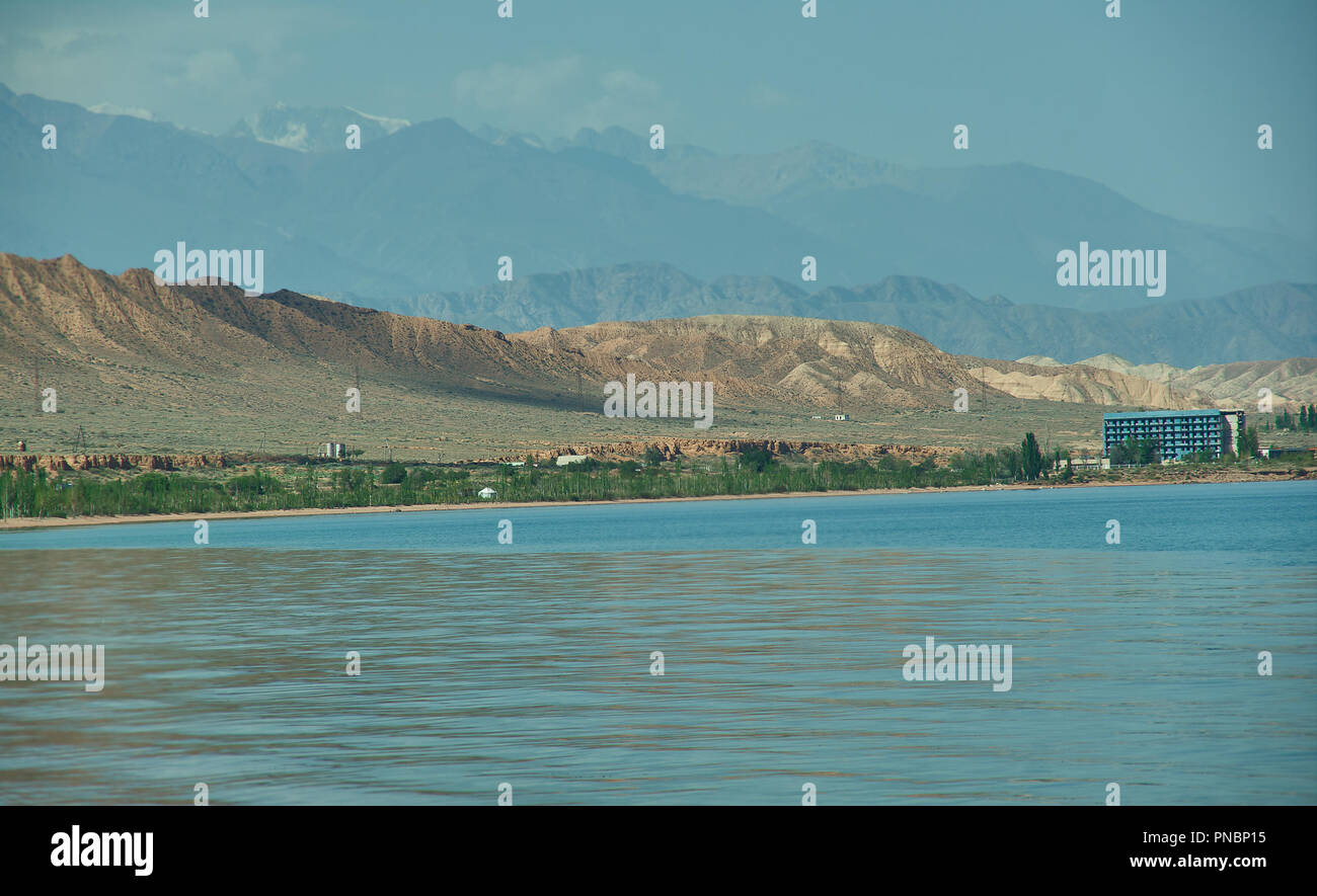 surroundings resort village Kadji Say, Issyk-Kul lake, Kyrgyzstan ...