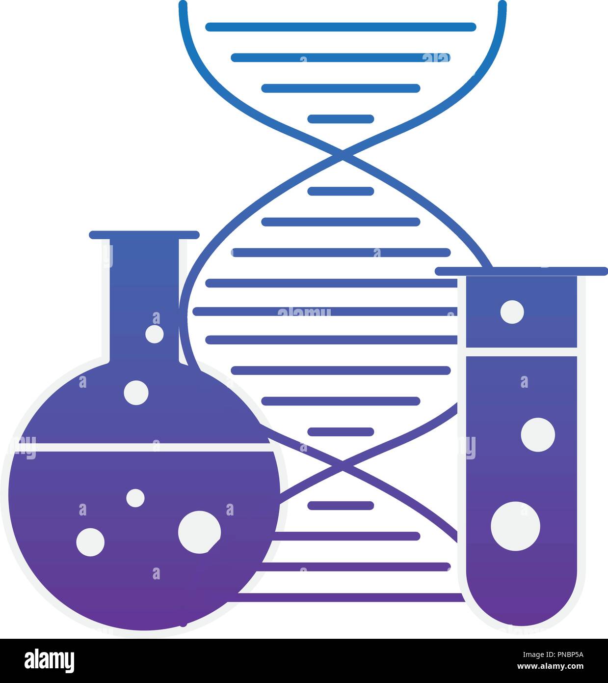 biology laboratory test tube dna molecule science Stock Vector Image ...