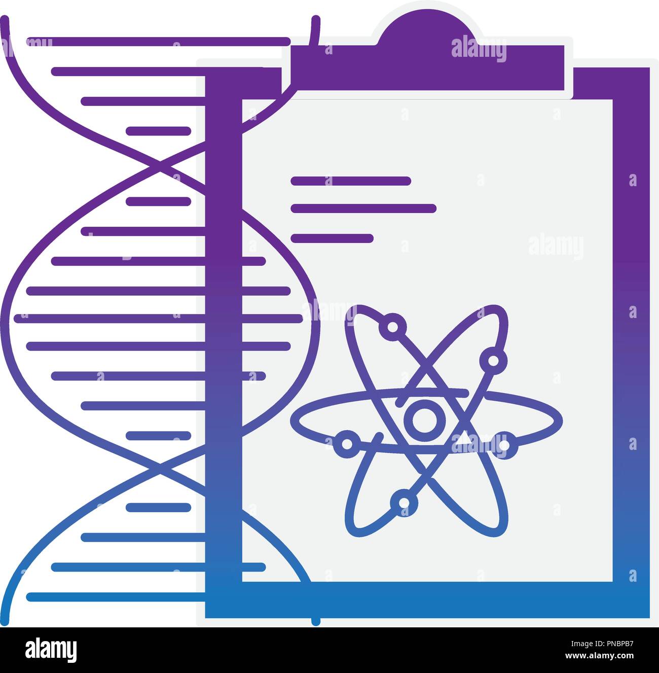 chemistry clipboard dna atom molecule structure Stock Vector Image ...