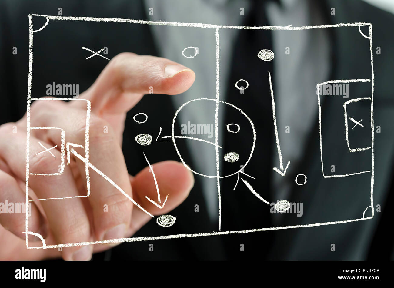 Football team coach diagram hi-res stock photography and images - Alamy