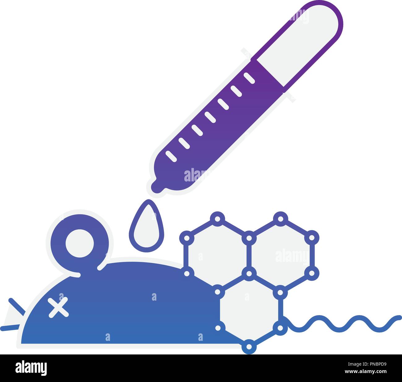 biology laboratory mouse dropper pouring liquid Stock Vector Image ...