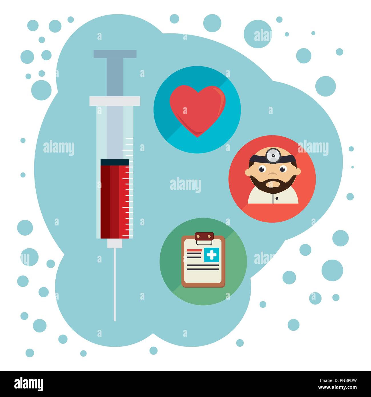 injection with medical healthcare icons Stock Vector Image & Art - Alamy