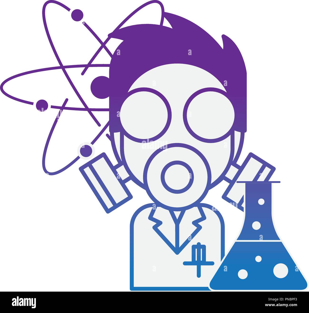 doctor science mask test tube chemistry laboratory Stock Vector Image ...