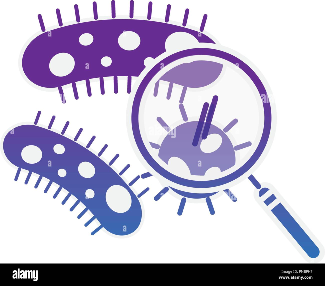 Magnifying glass analysis healthcare Stock Vector Images - Alamy