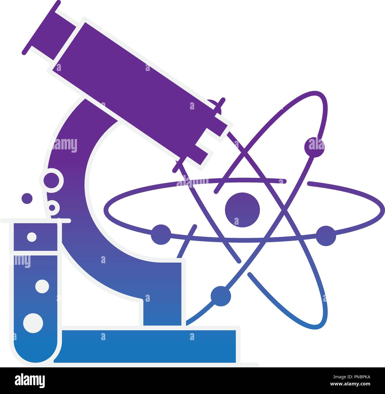 chemistry laboratory microscope molecule atom test tube Stock Vector ...