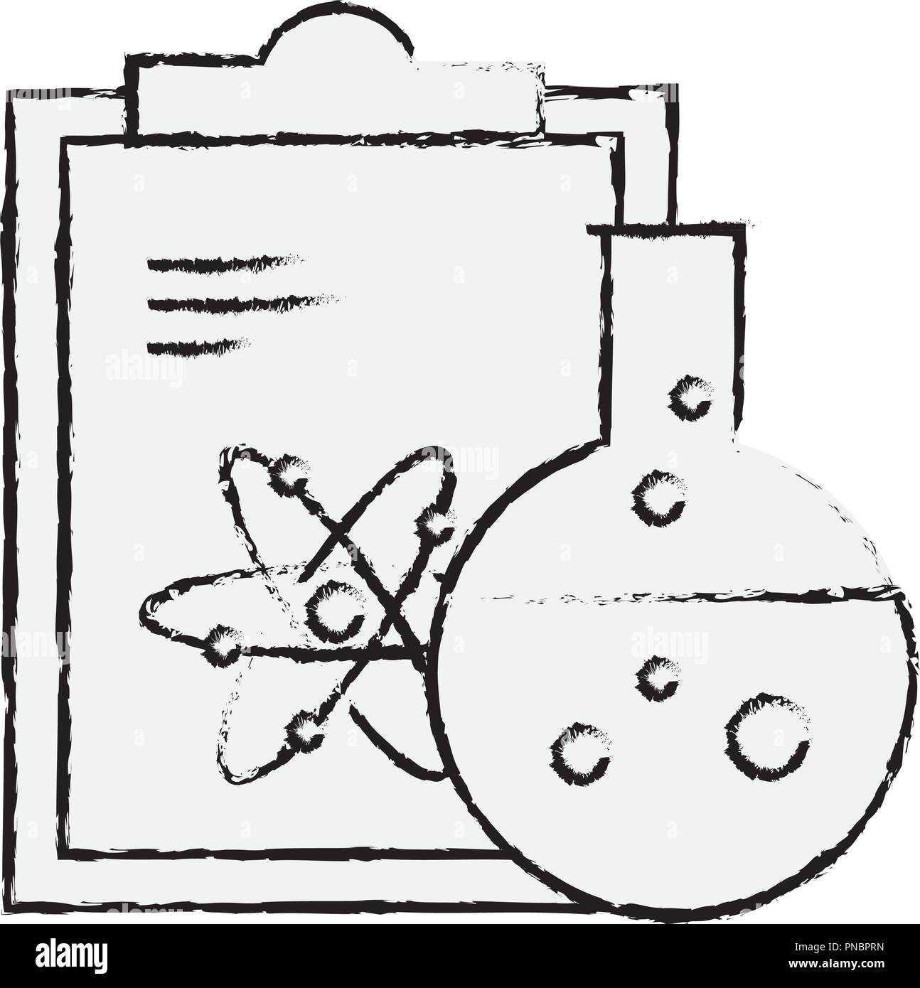 chemistry laboratory science clipboard atom test tube Stock Vector ...