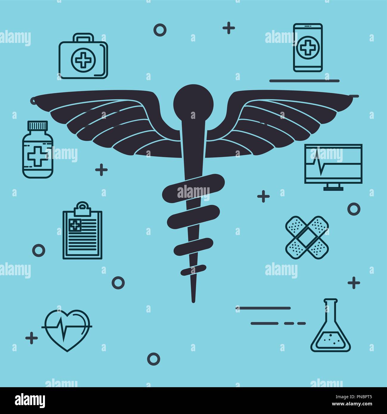 pharmacy symbol with medical healthcare icons Stock Vector Image & Art ...