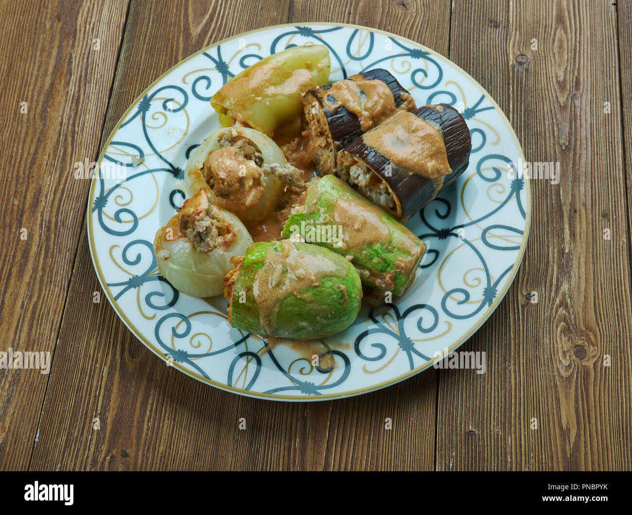 Iraqi Dolma , consisting of various stuffed vegetables. Middle Eastern ...