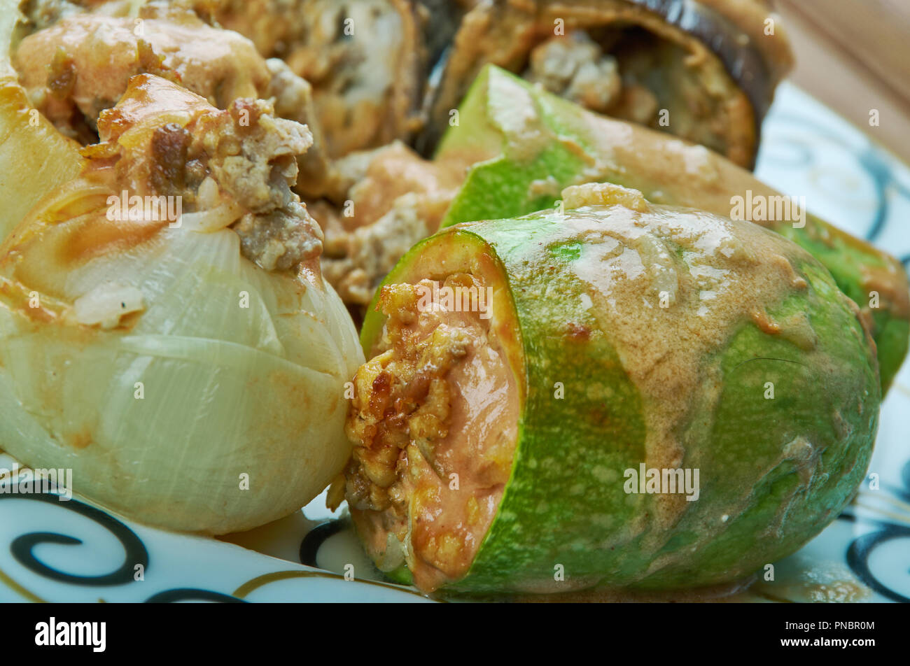Iraqi Dolma , consisting of various stuffed vegetables. Middle Eastern ...