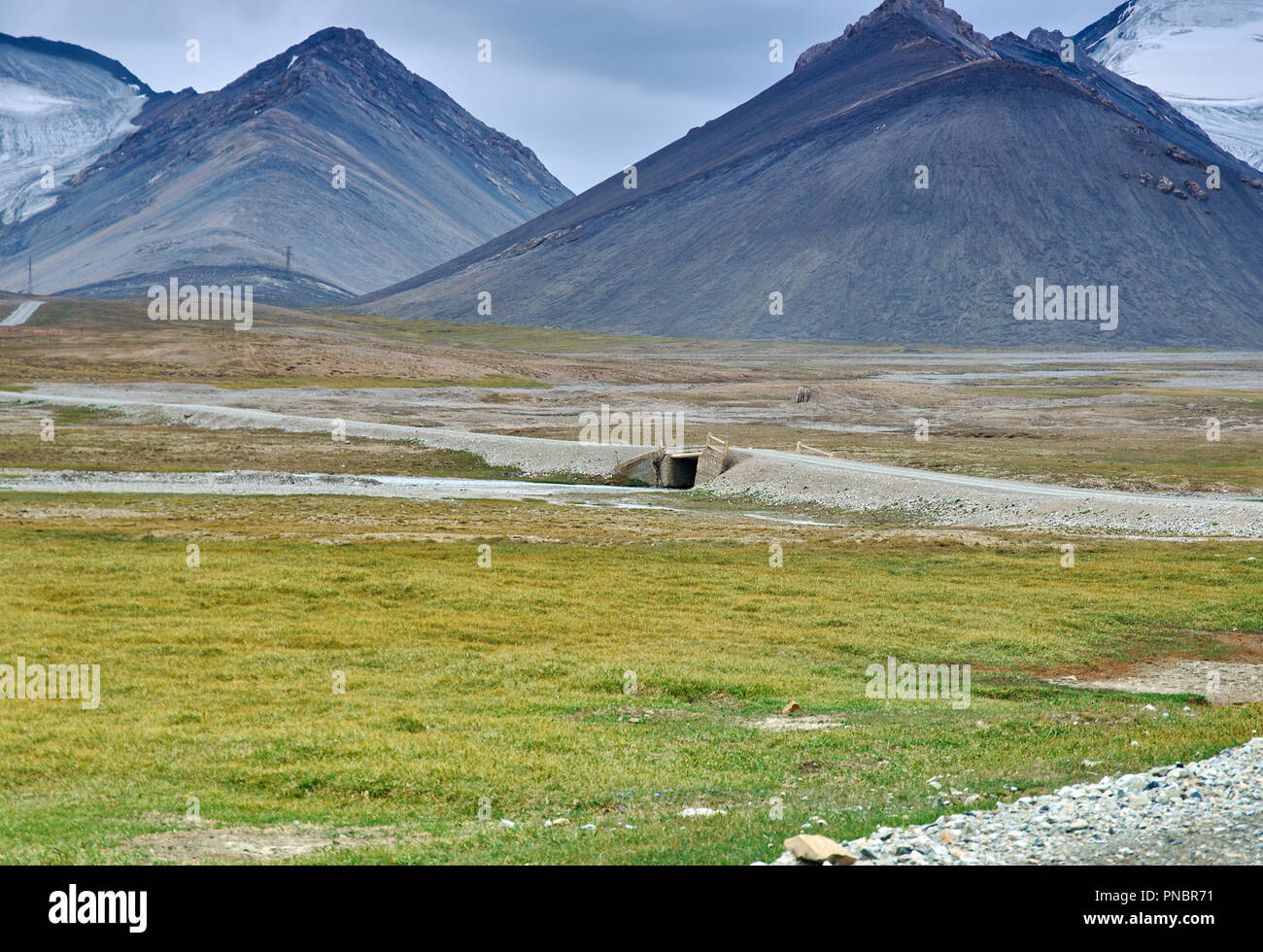 Barskoon Gorge, Barskoon valley in Kyrgyzstan, high Tyan Shan mountains ...