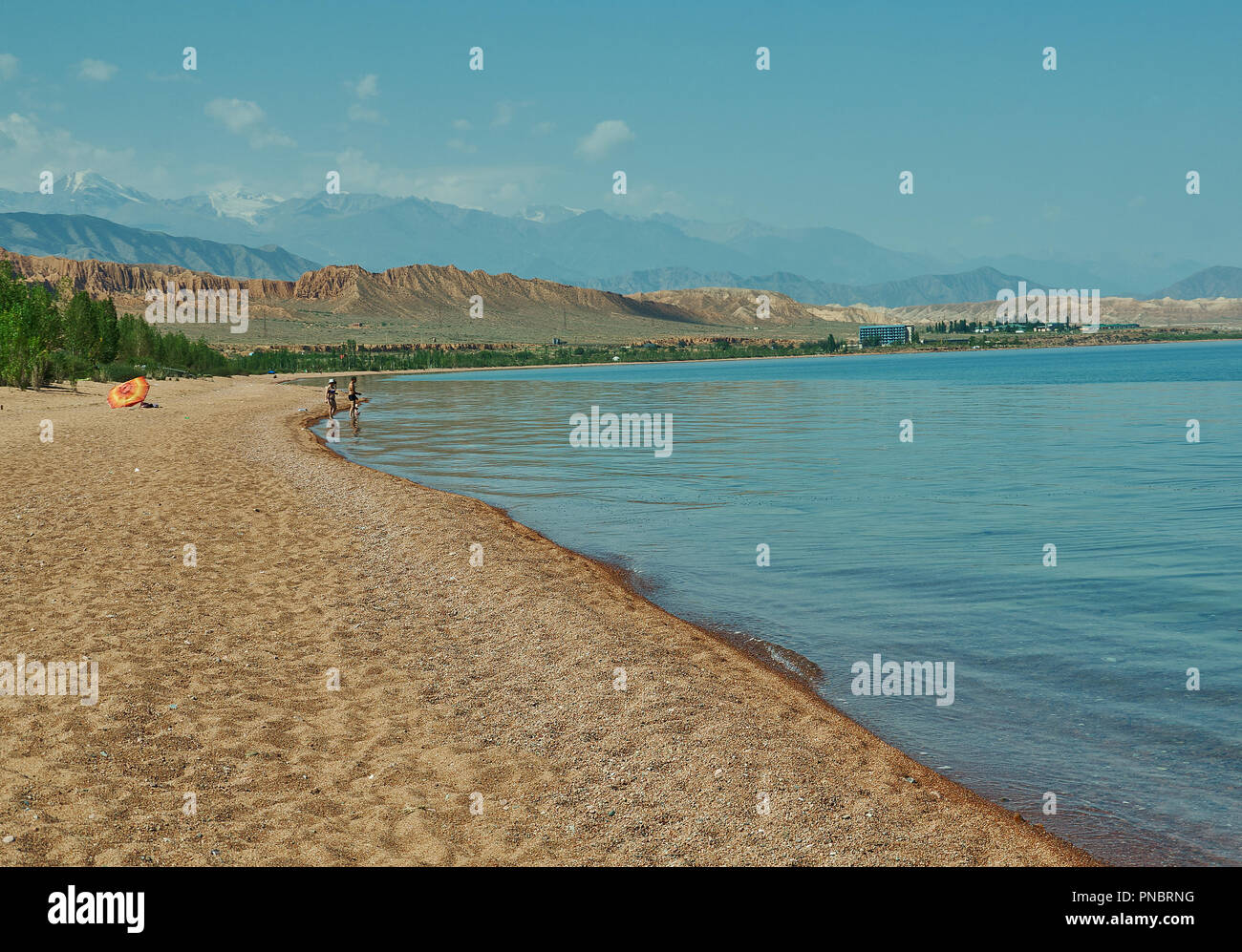 surroundings resort village Kadji Say, Issyk-Kul lake, Kyrgyzstan ...