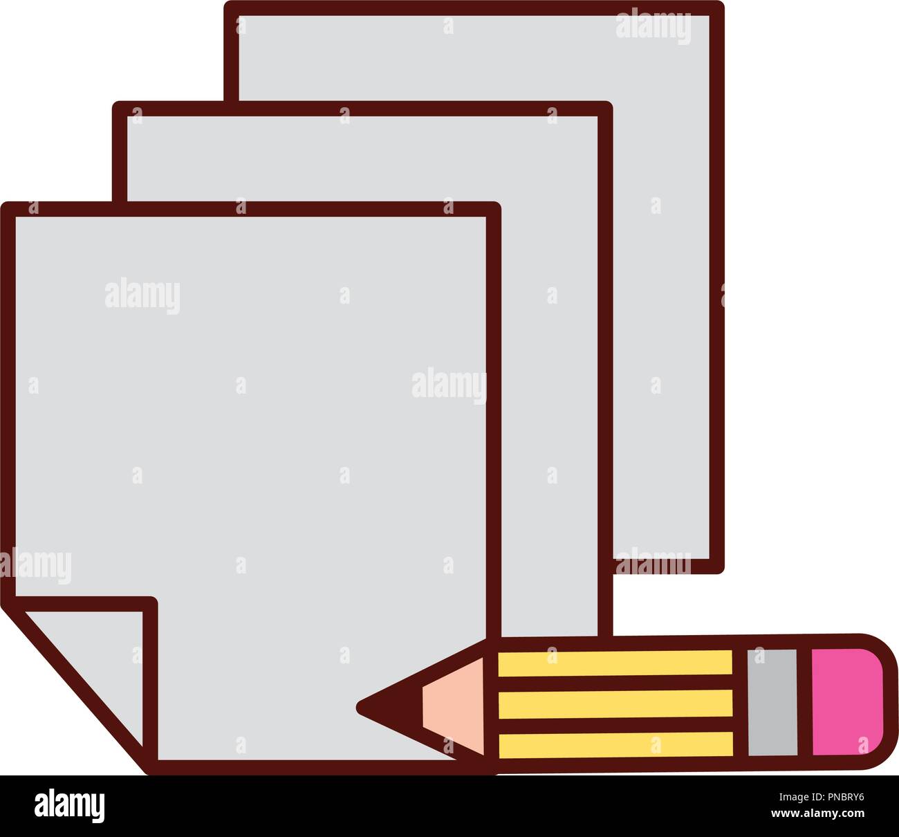 graphic design sheets paper and pencil tools Stock Vector Image & Art ...