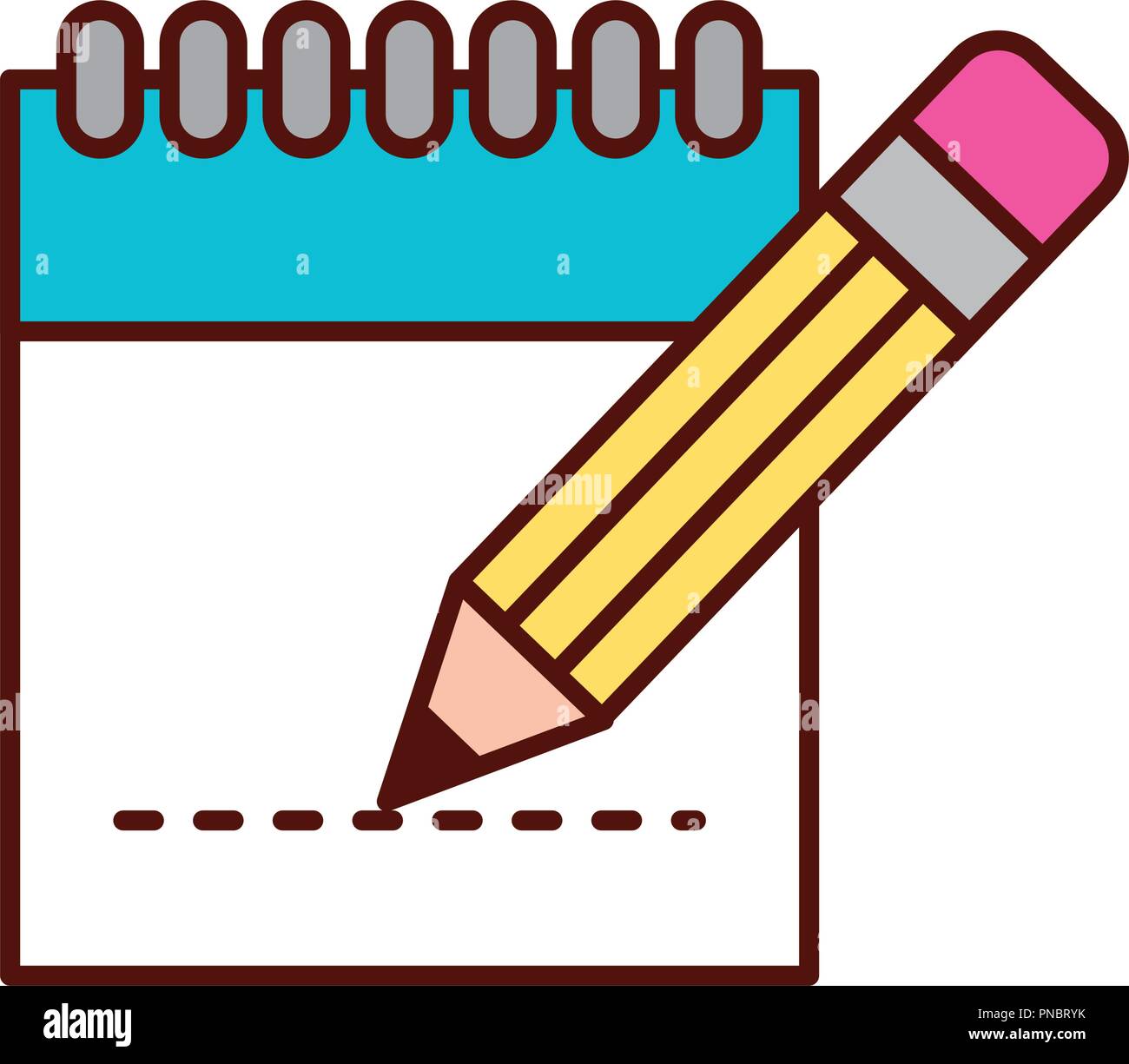 graphic design notepad pencil writing Stock Vector Image & Art - Alamy