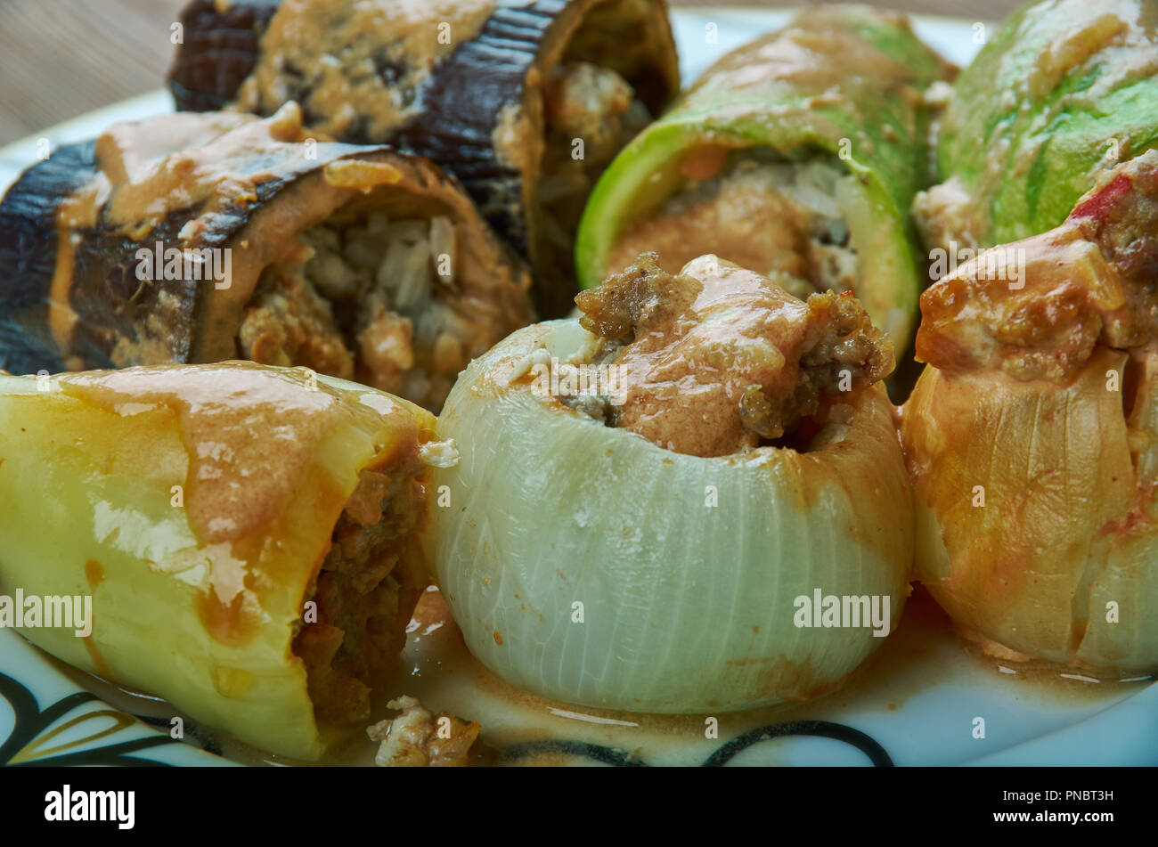 Iraqi Dolma , consisting of various stuffed vegetables. Middle Eastern ...