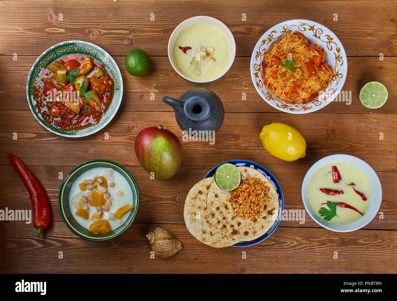 Food set dish from Southern India assortment Stock Photo - Alamy