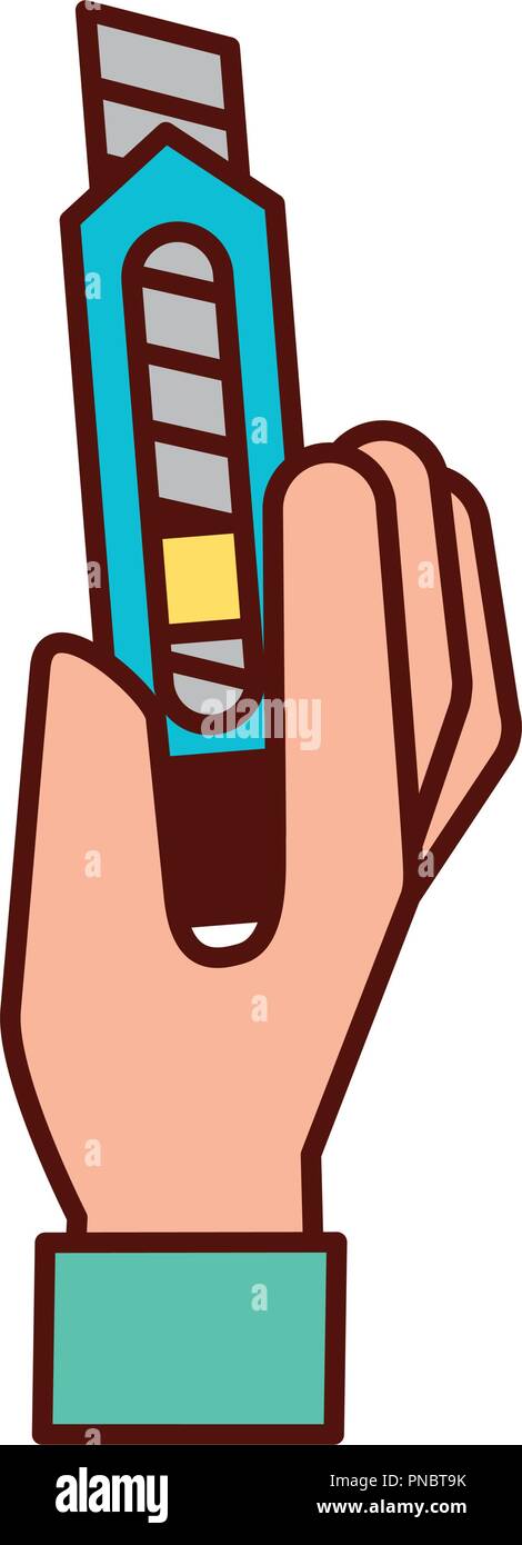 hand holding cutter graphic design Stock Vector Image & Art - Alamy