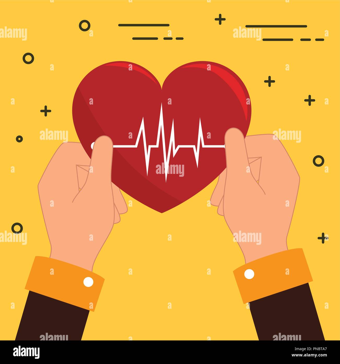 Hand lifting heart cardio hi-res stock photography and images - Alamy