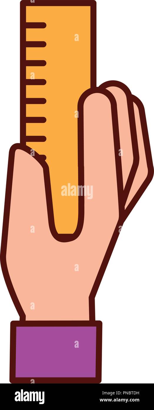 graphic designer hand holding ruler Stock Vector Image & Art - Alamy