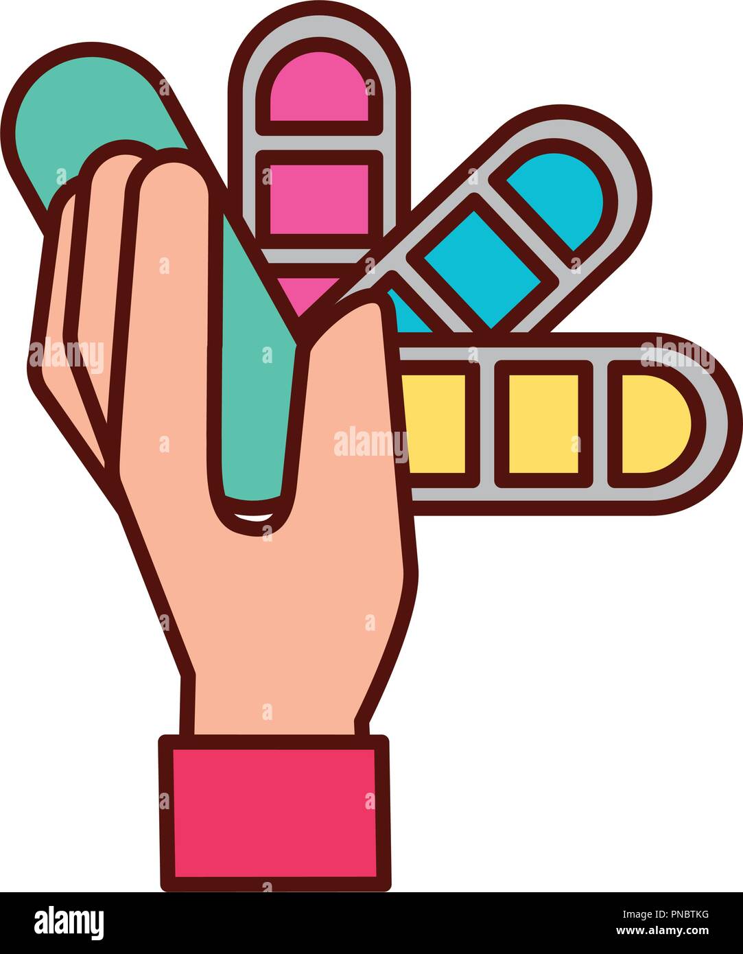 hand holding color tone tool graphic design Stock Vector Image & Art ...