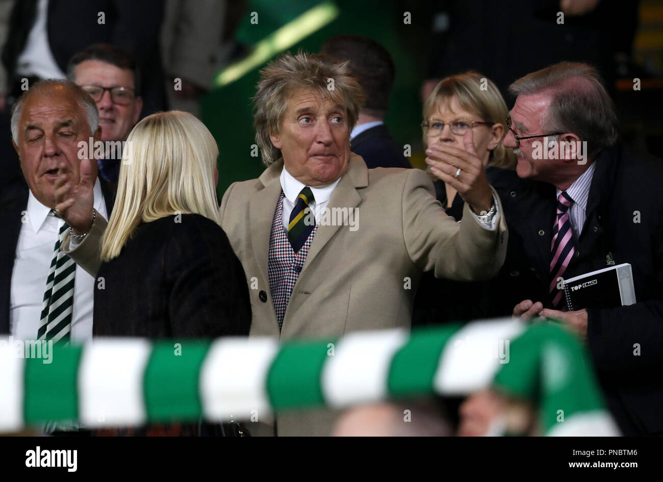 Rod Stewart during the UEFA Europa League, Group B match at Celtic Park ...