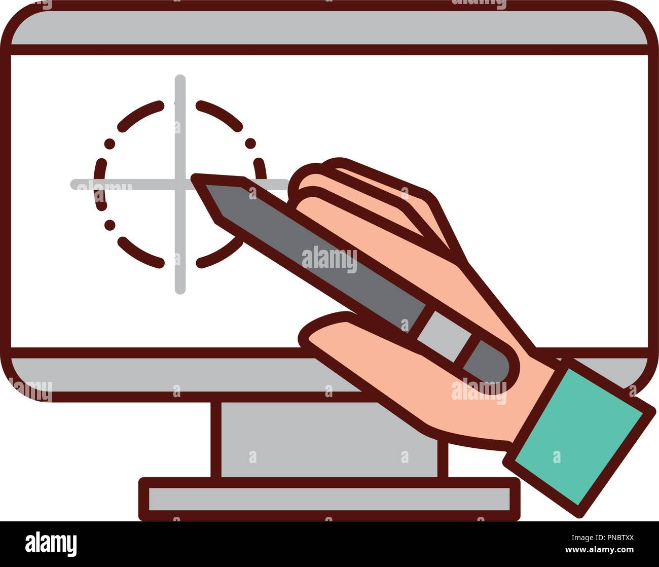 Stylus holding Stock Vector Images - Alamy