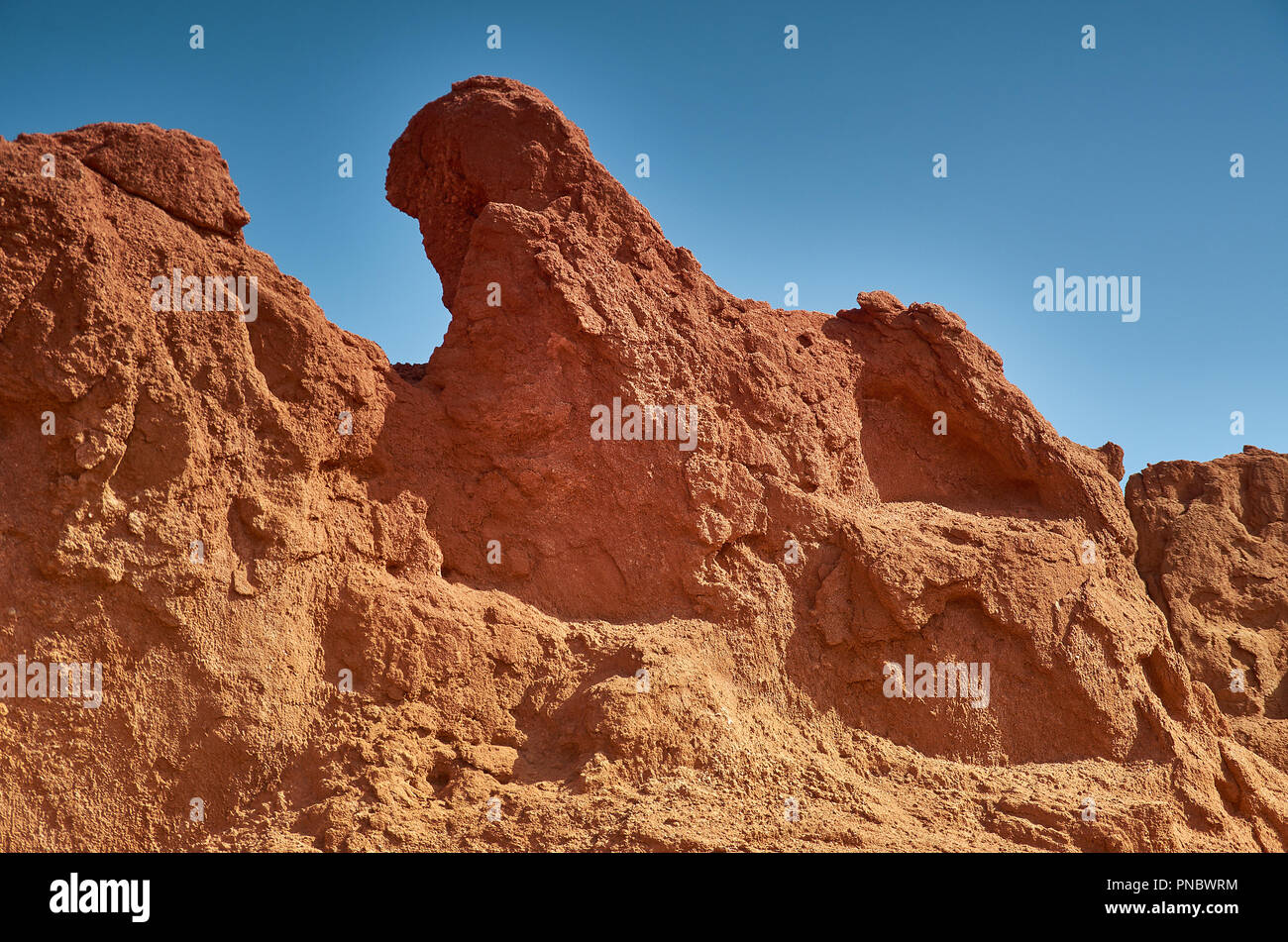 Fairy Tale Canyon, rock formations on the Issyk-Kul lake. Kyrgyzstan ...