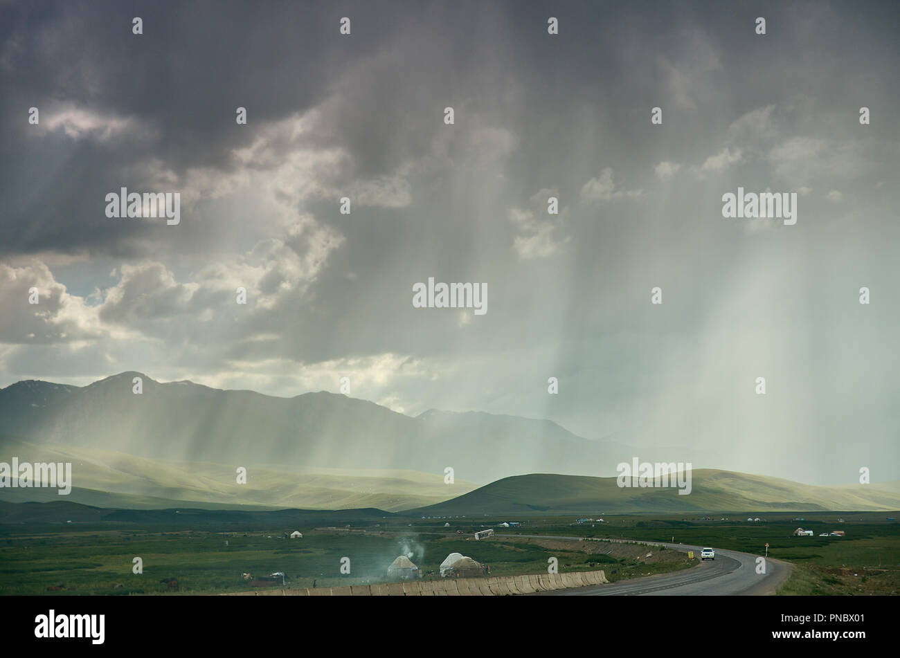 Suusamyr Valley , Mountain landscape. Kyrgyzstan Stock Photo - Alamy
