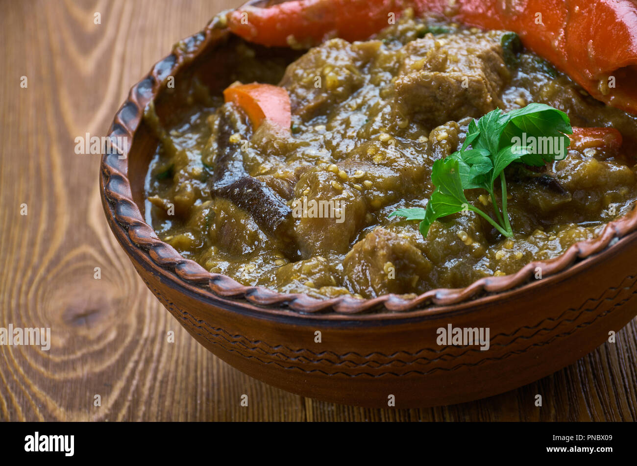 Iraqi Lamb and Eggplant Stew Stock Photo - Alamy