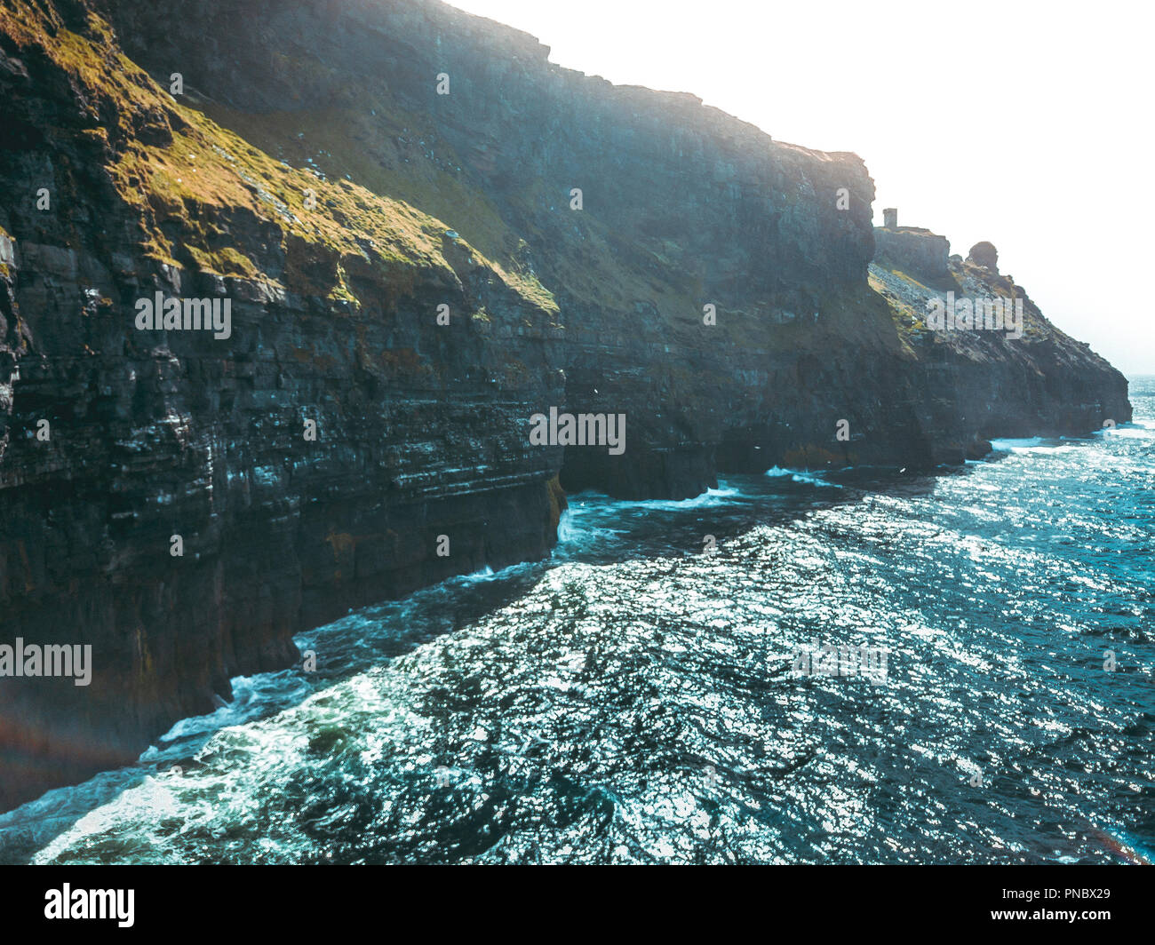 Ireland Cliffs of Moher Drone Stock Photo - Alamy