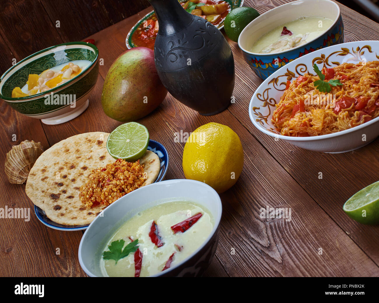 Food set dish from Southern India assortment Stock Photo - Alamy