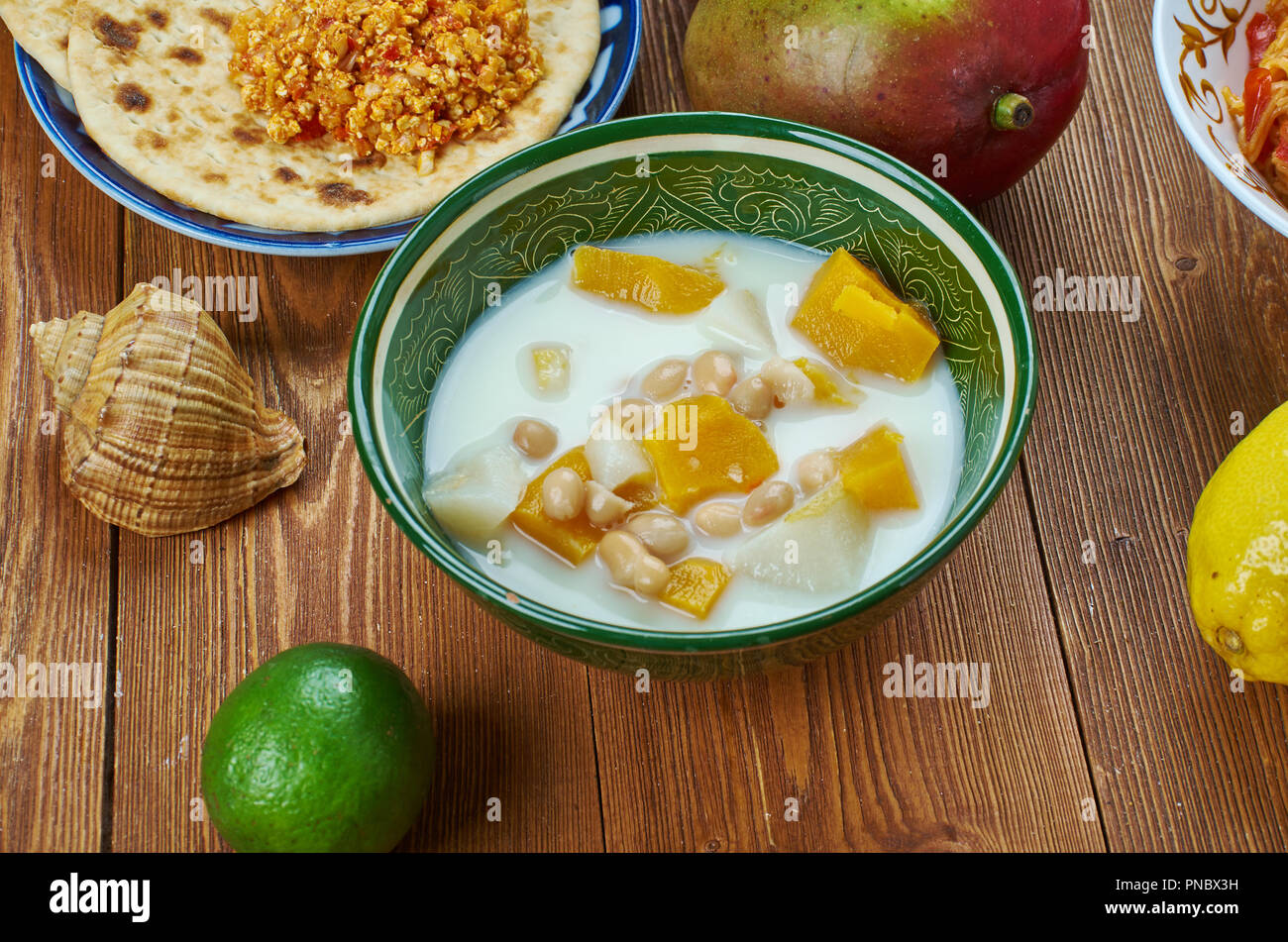 Olan Food set dish from Southern India of the Kerala cuisine Stock ...