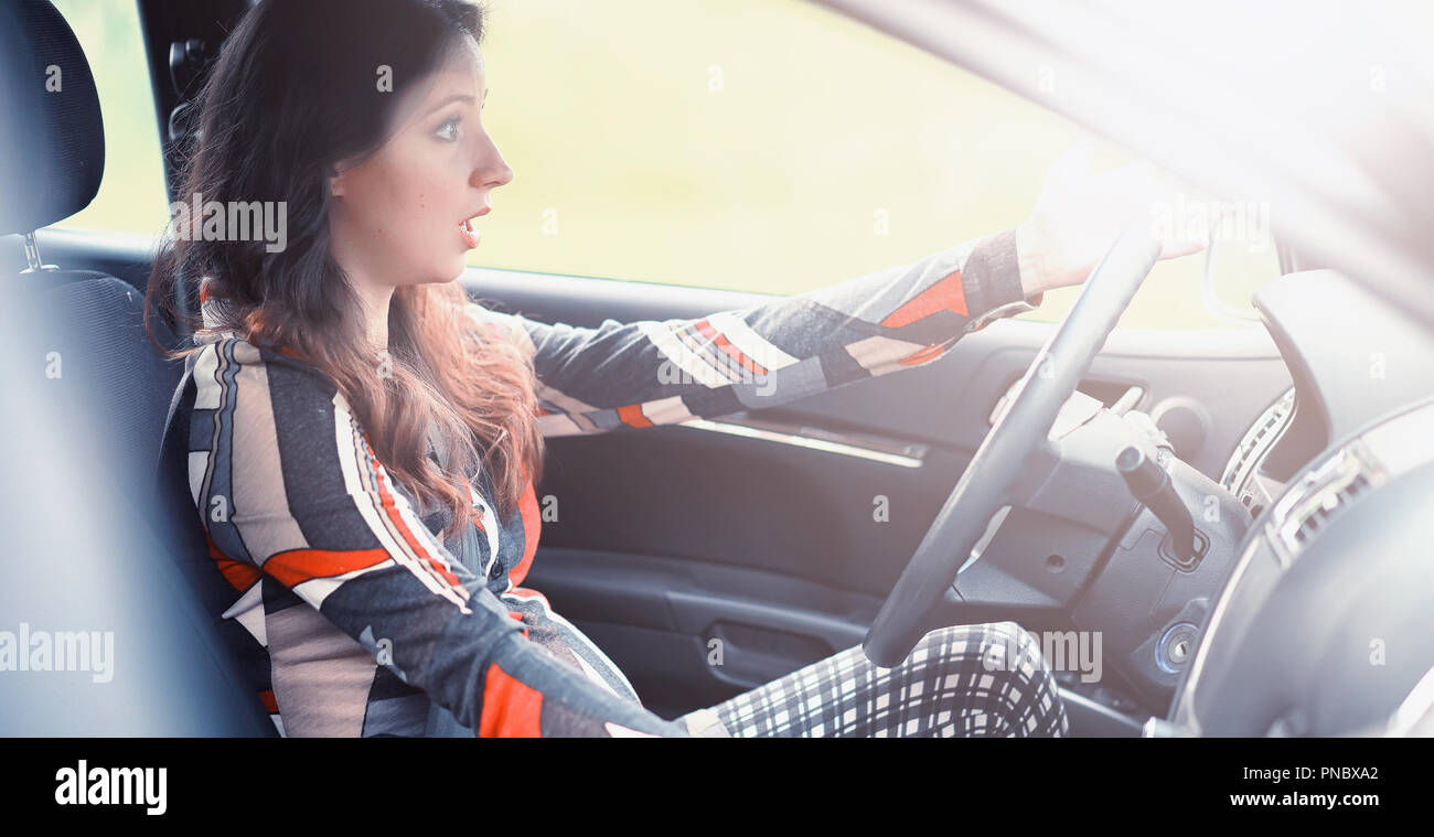 Woman driving test upset hi-res stock photography and images - Alamy