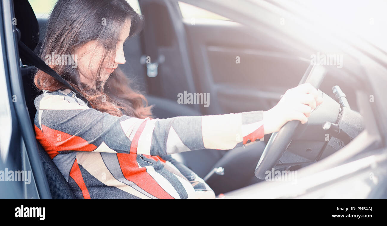 Woman driving test upset hi-res stock photography and images - Alamy