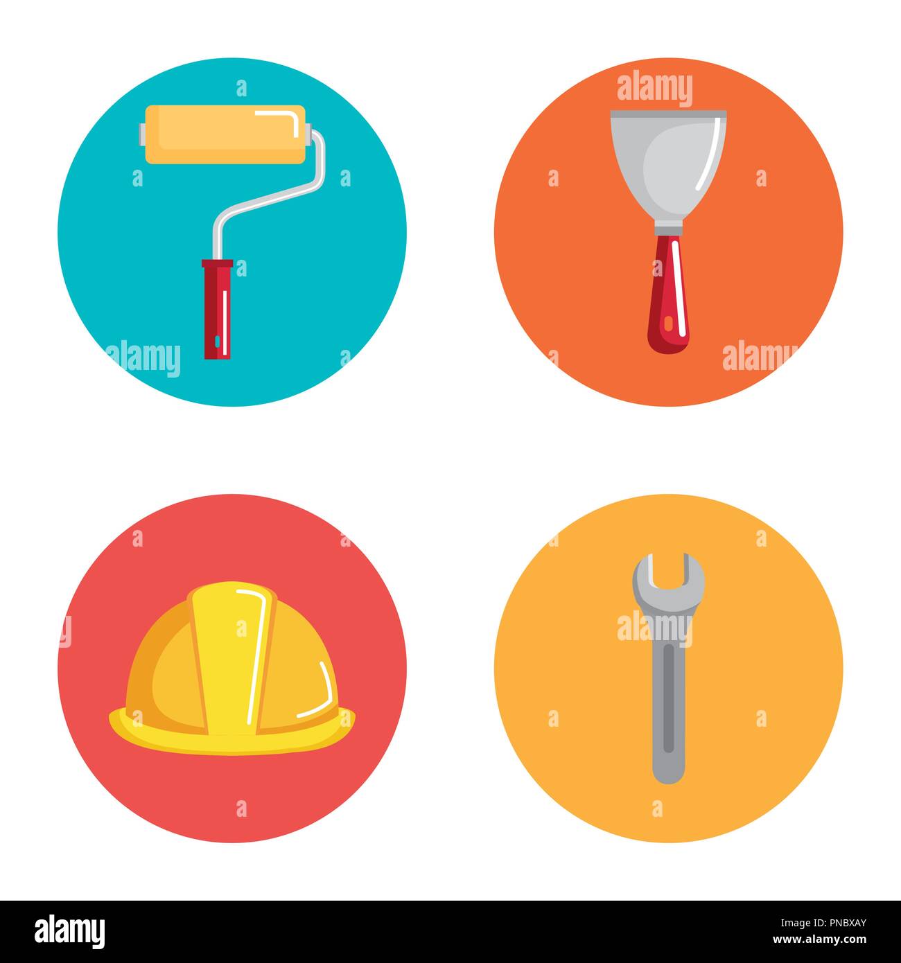 Set construction tools material Stock Vector Images - Alamy