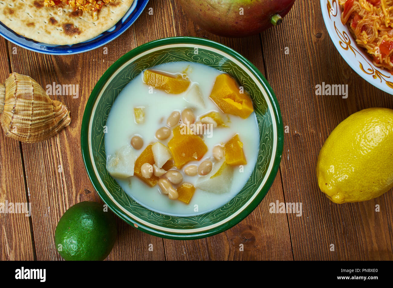 Olan Food set dish from Southern India of the Kerala cuisine Stock ...