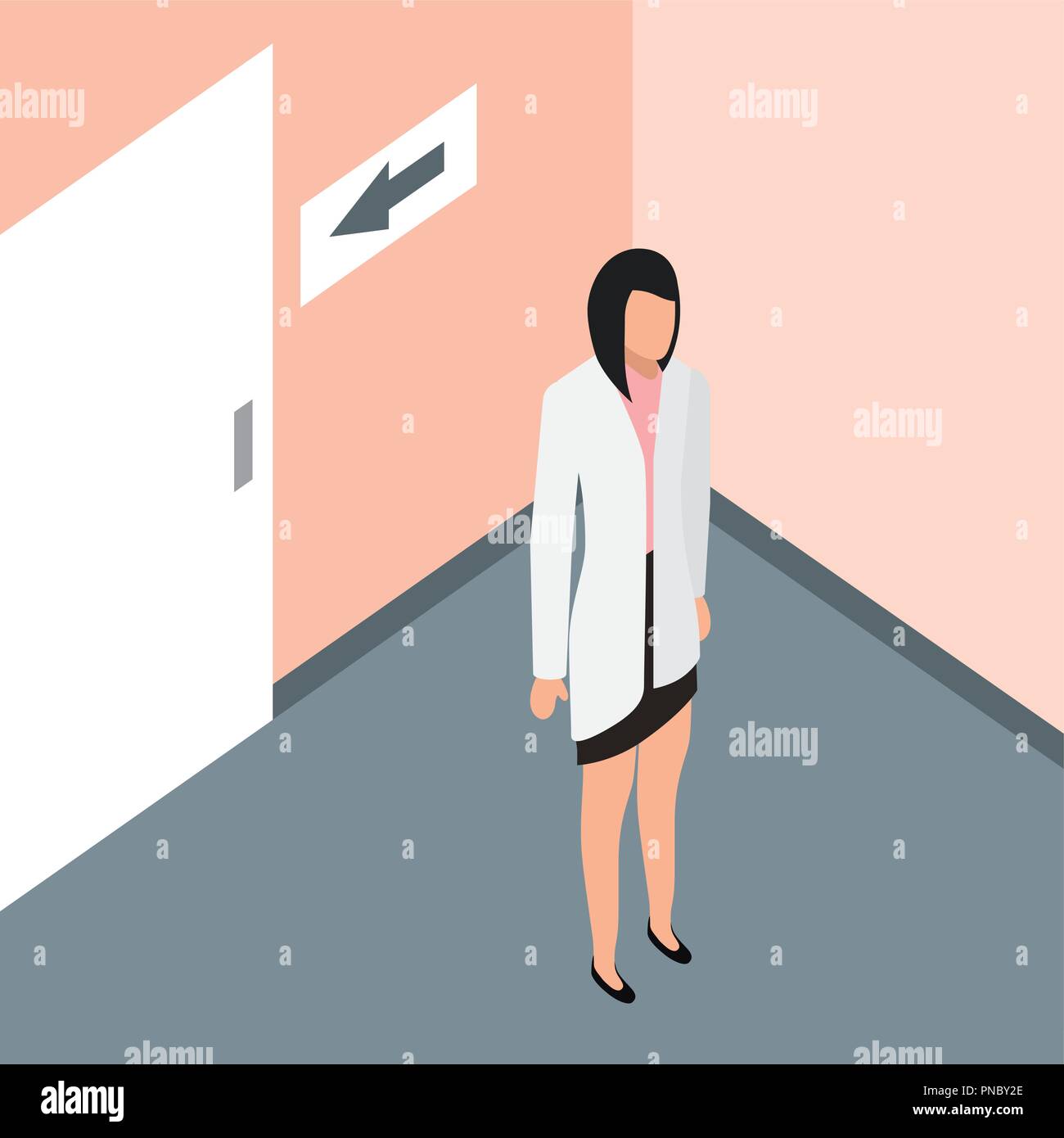 Female medical intern hospital Stock Vector Images - Alamy