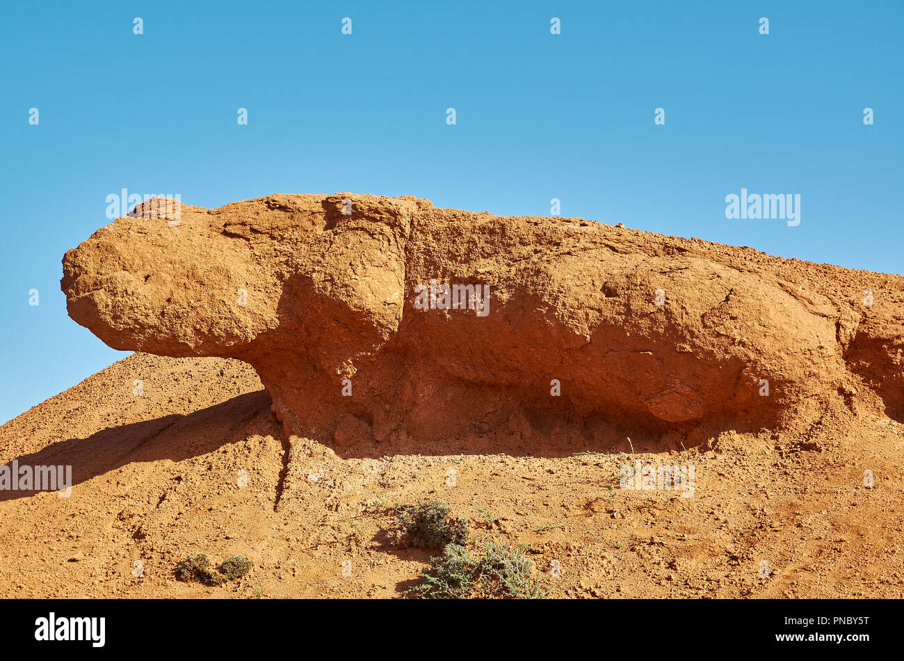 Fairy Tale Canyon, rock formations on the Issyk-Kul lake. Kyrgyzstan ...